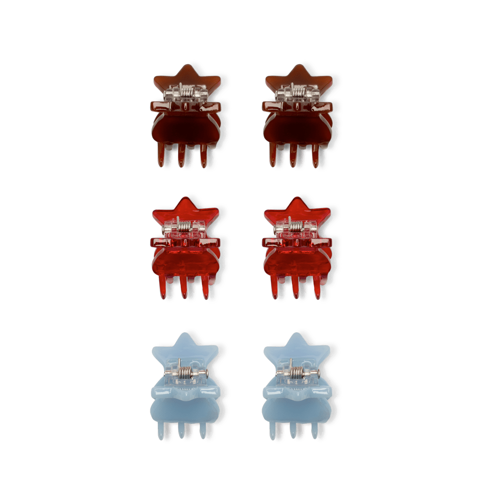 6-Pack Tiny Claws - Small star-shaped hair claws – SUI AVA