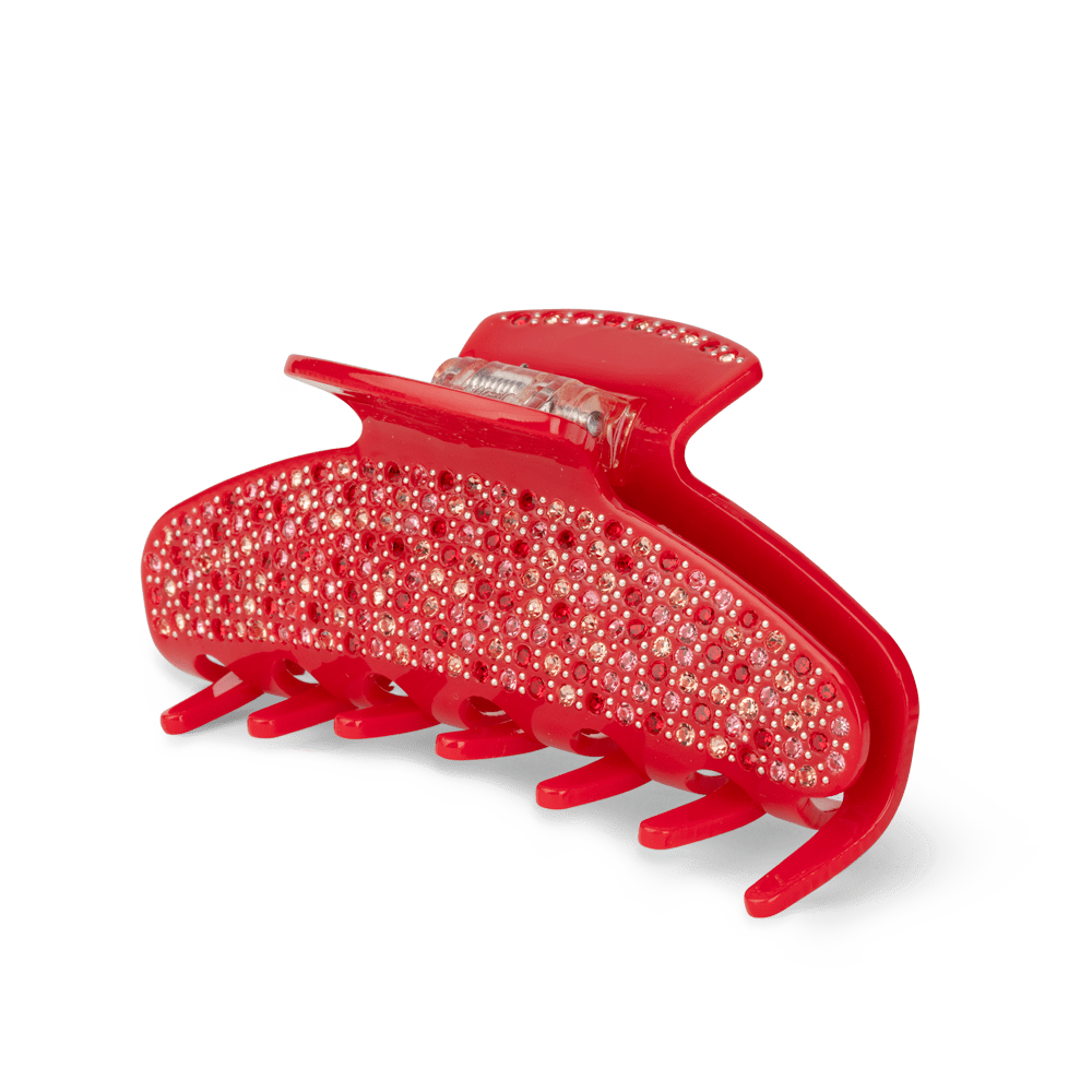 Ida Evergreen Big - Glamorous red hair claw with rhinestones – SUI AVA