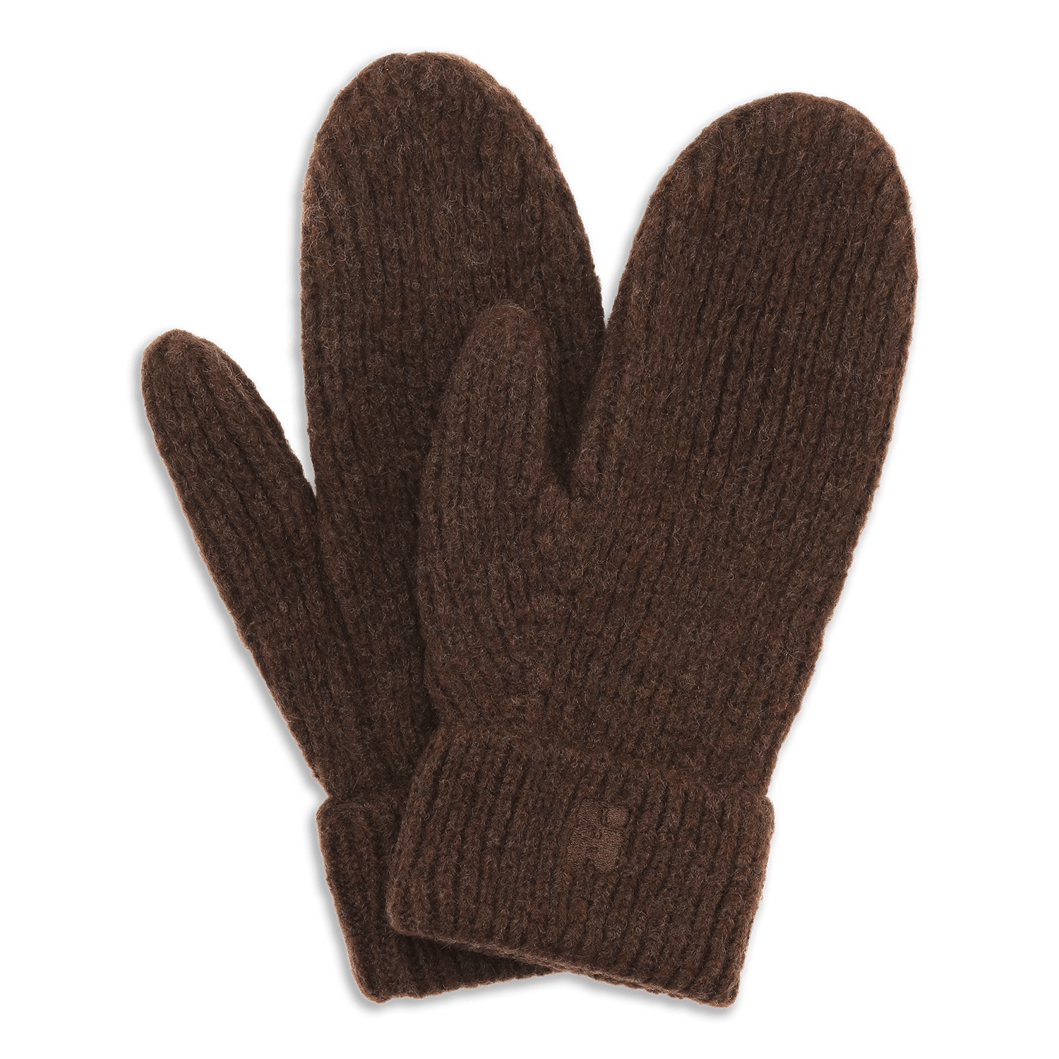 Brenda Mittens - Brown knitted mittens in soft quality – SUI AVA